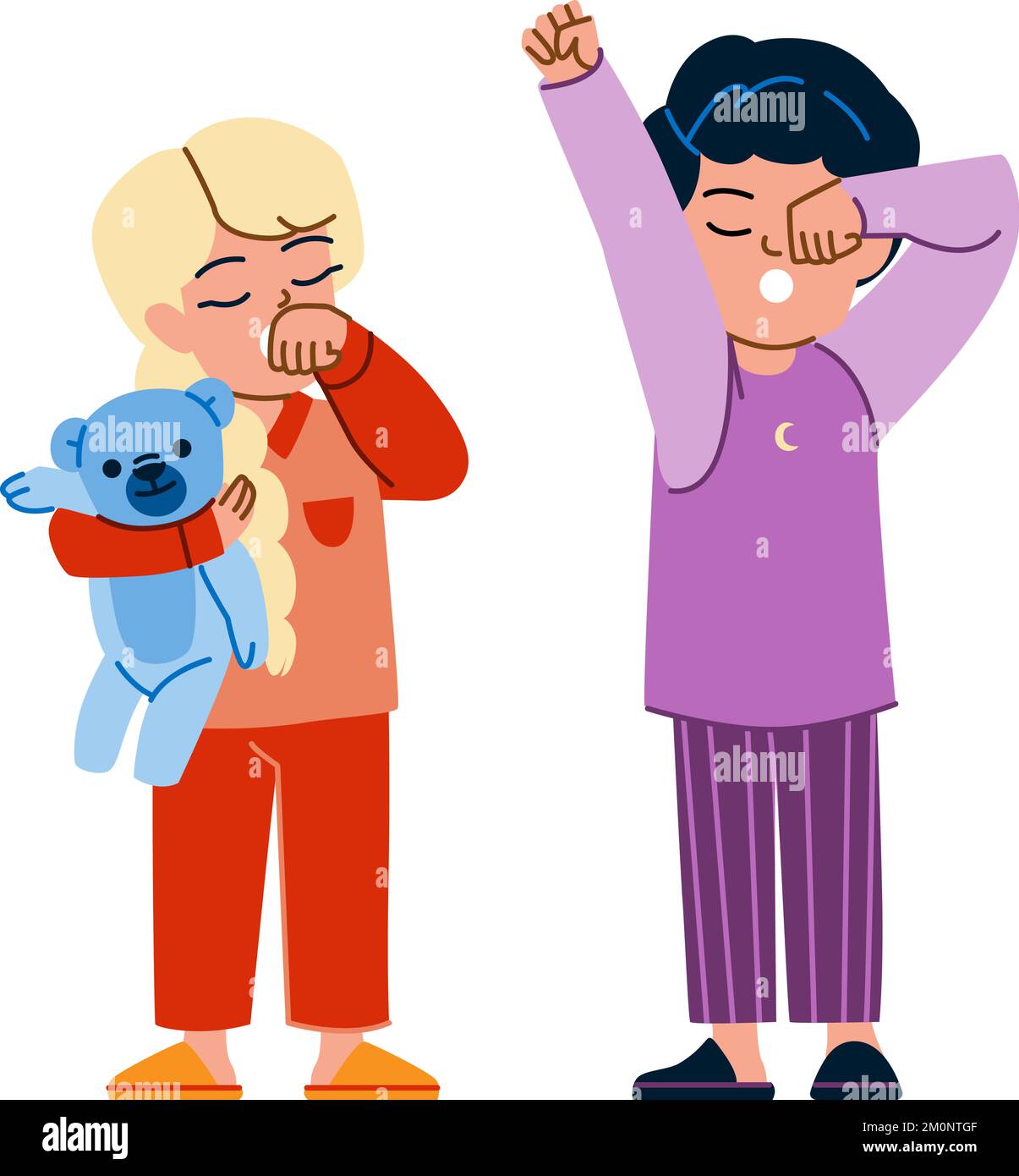 sleepy kid vector Stock Vector Image & Art - Alamy