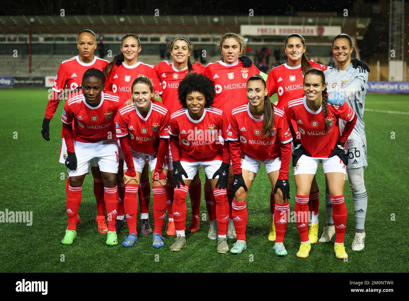 Malmo, Sweden, on Dec. 07, 2022. The starting eleven of Benfica pose ...