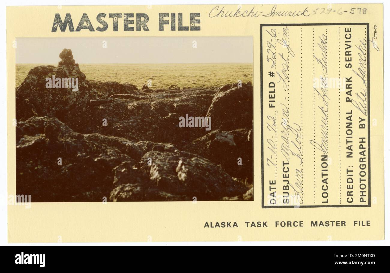 margin - Lost Jim Lava Flow. Alaska Task Force Photographs Stock Photo ...
