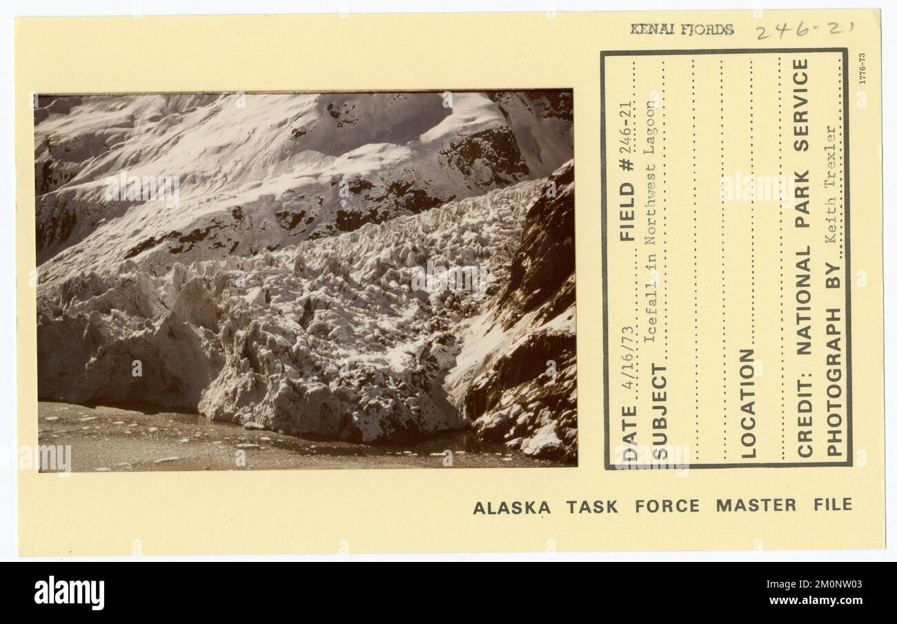 Icefall in Northwest Lagoon. Alaska Task Force Photographs Stock Photo ...