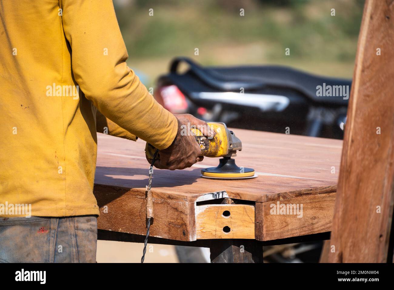 Indian carpenter making furniture table hi-res stock photography and ...
