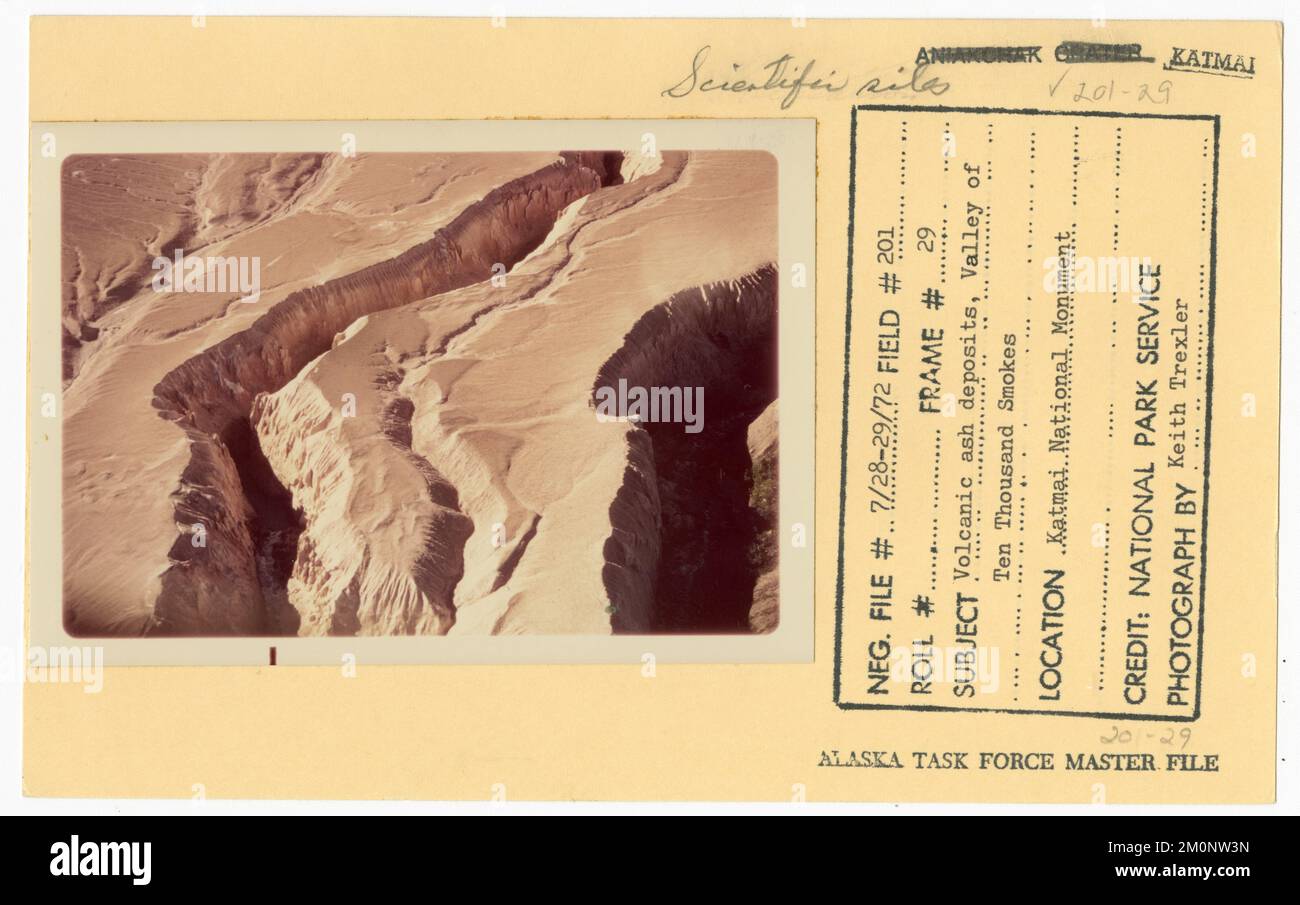 Volcanic ash deposits, Valley of 10,000 Smokes. Alaska Task Force ...