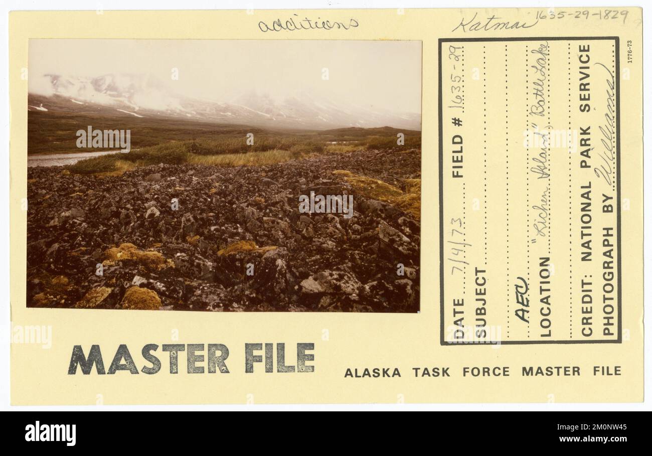 "Lichen Island". Alaska Task Force Photographs Stock Photo - Alamy