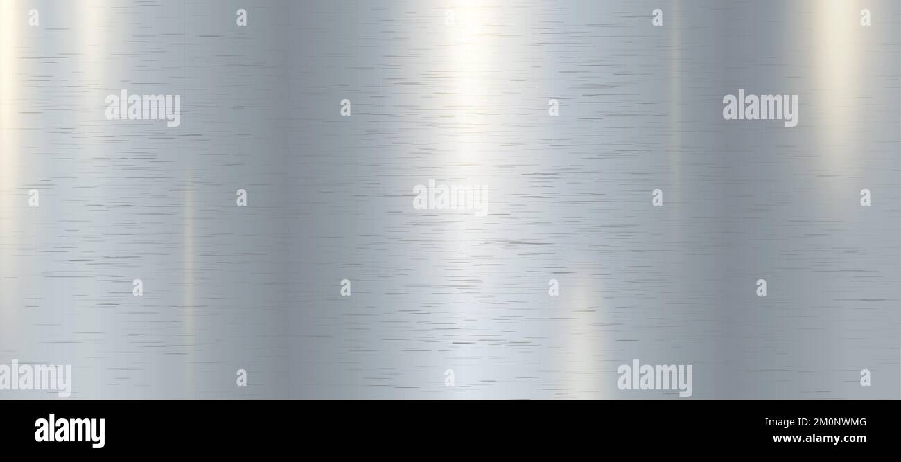 Panoramic background silver steel metal texture - Vector illustration ...
