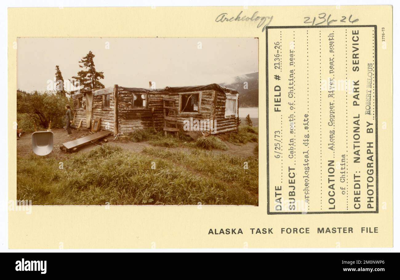 Cabin south of Chitina near archeological dig site. Alaska Task Force ...