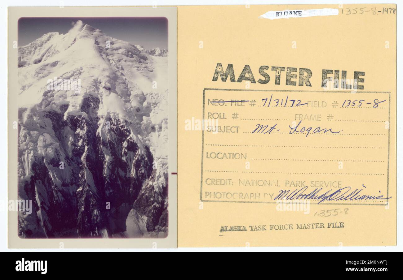 Mount Logan. Alaska Task Force Photographs Stock Photo - Alamy