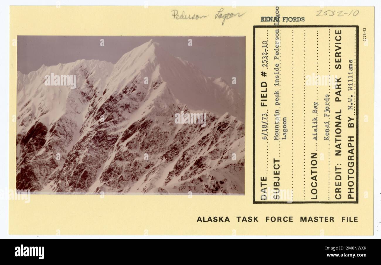 Mountain peak inside Pederson Lagoon. Alaska Task Force Photographs ...
