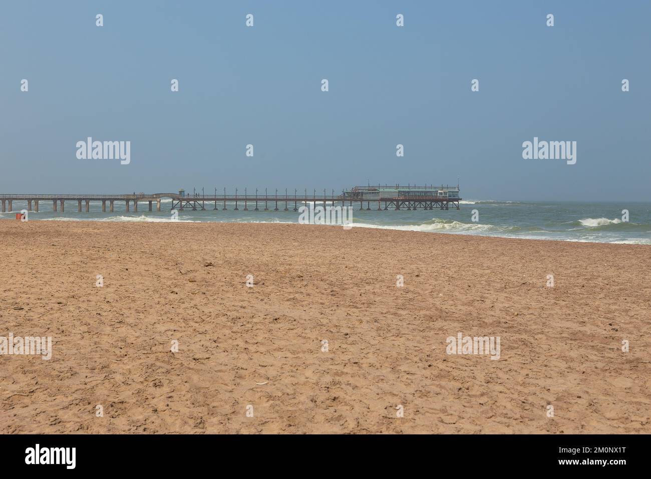 Old historic German jetty in Swakopmund Namibia, South Africa. High ...
