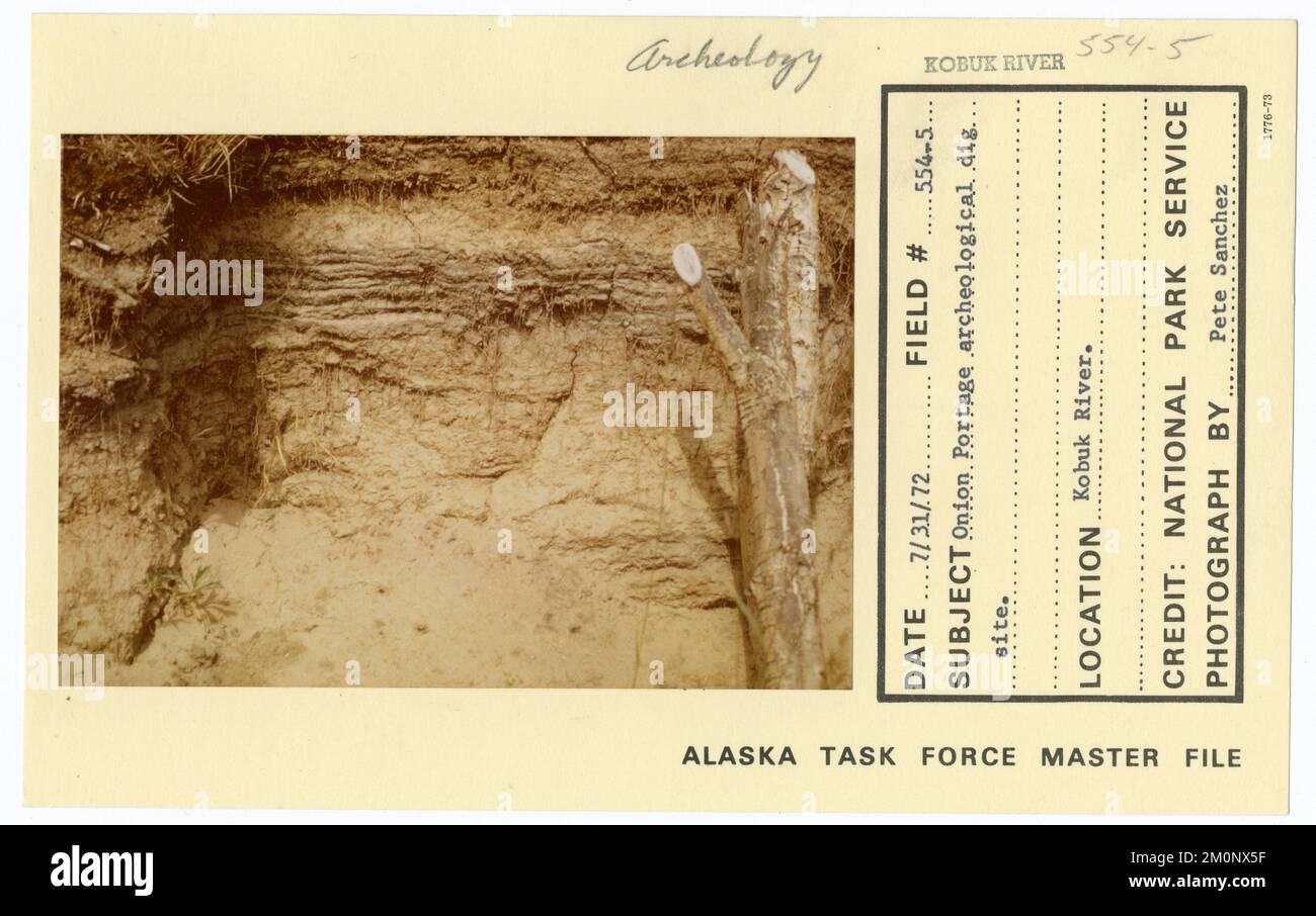 Onion Portage archeological dig site. Alaska Task Force Photographs ...