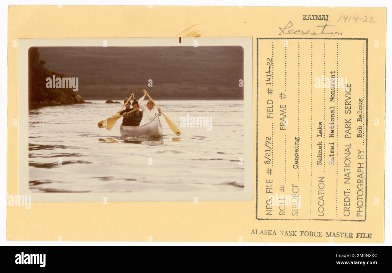 Canoeing. Alaska Task Force Photographs Stock Photo - Alamy