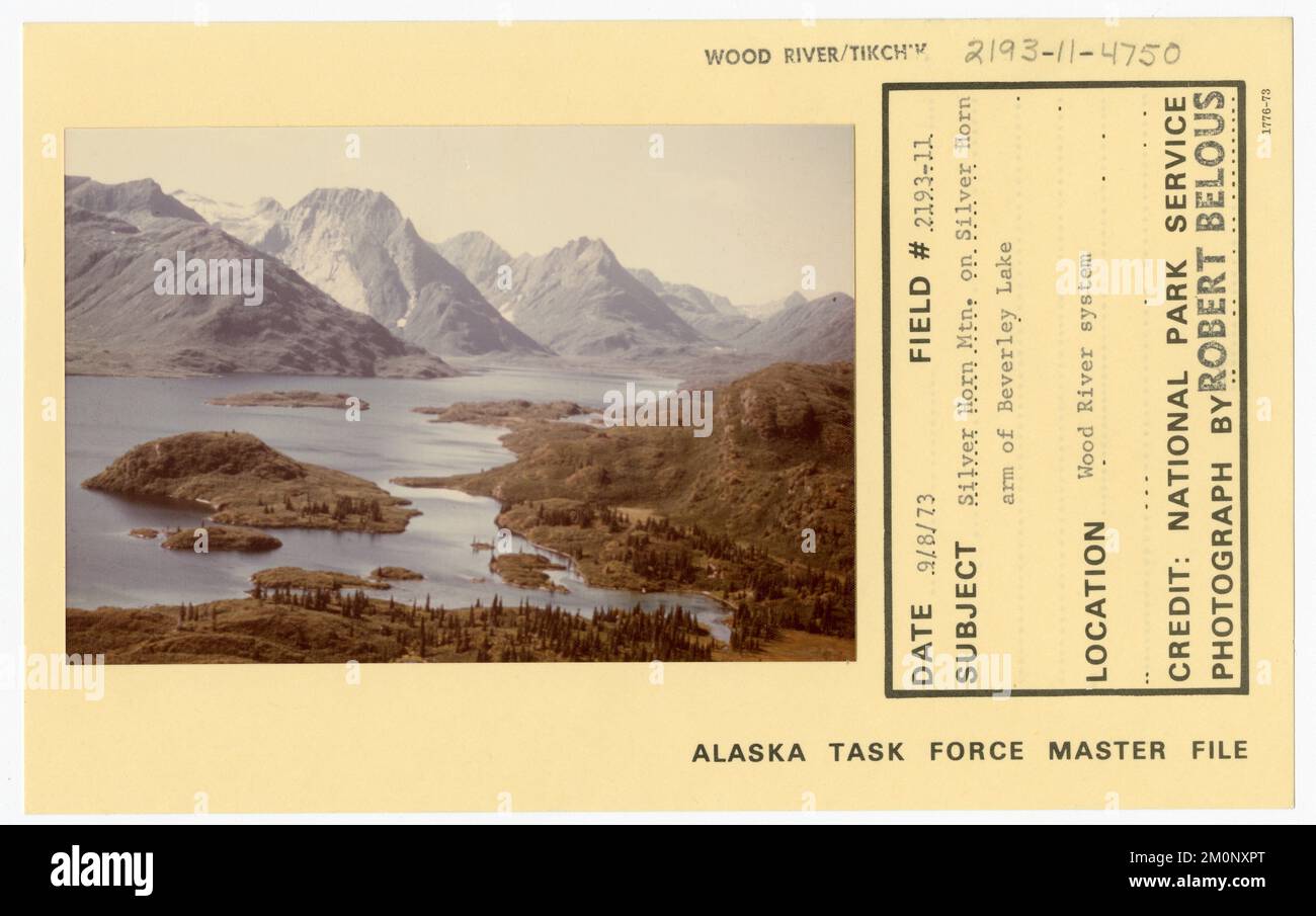 Silverhorn Mountain on Silverhorn arm of Beverly Lake. Alaska Task ...