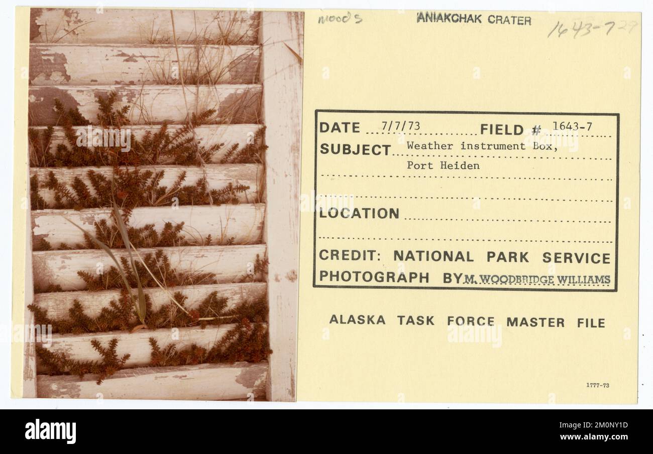 Weather instrument box, Port Heiden. Alaska Task Force Photographs ...
