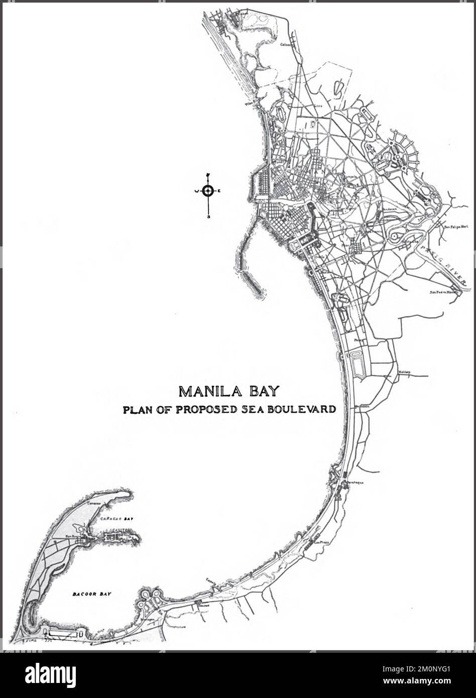 Cavite City and peninsula (lower left) in relation to the City of ...