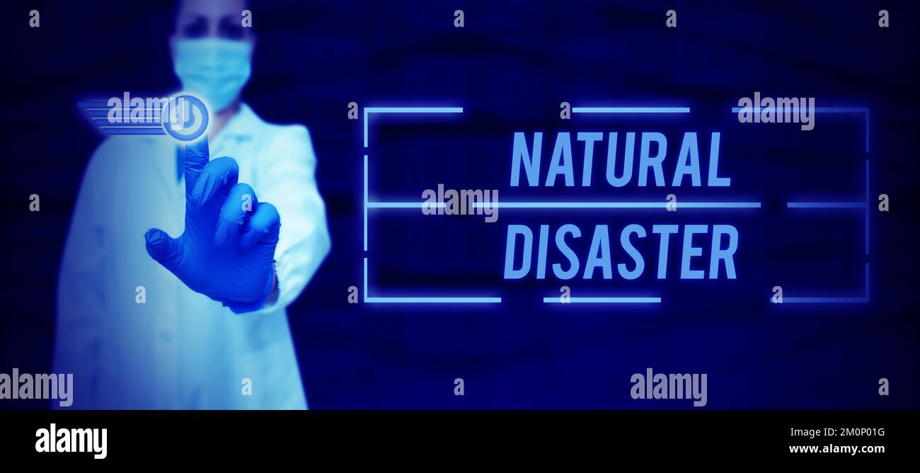Conceptual caption Natural Disaster. Word for occurring in the course ...