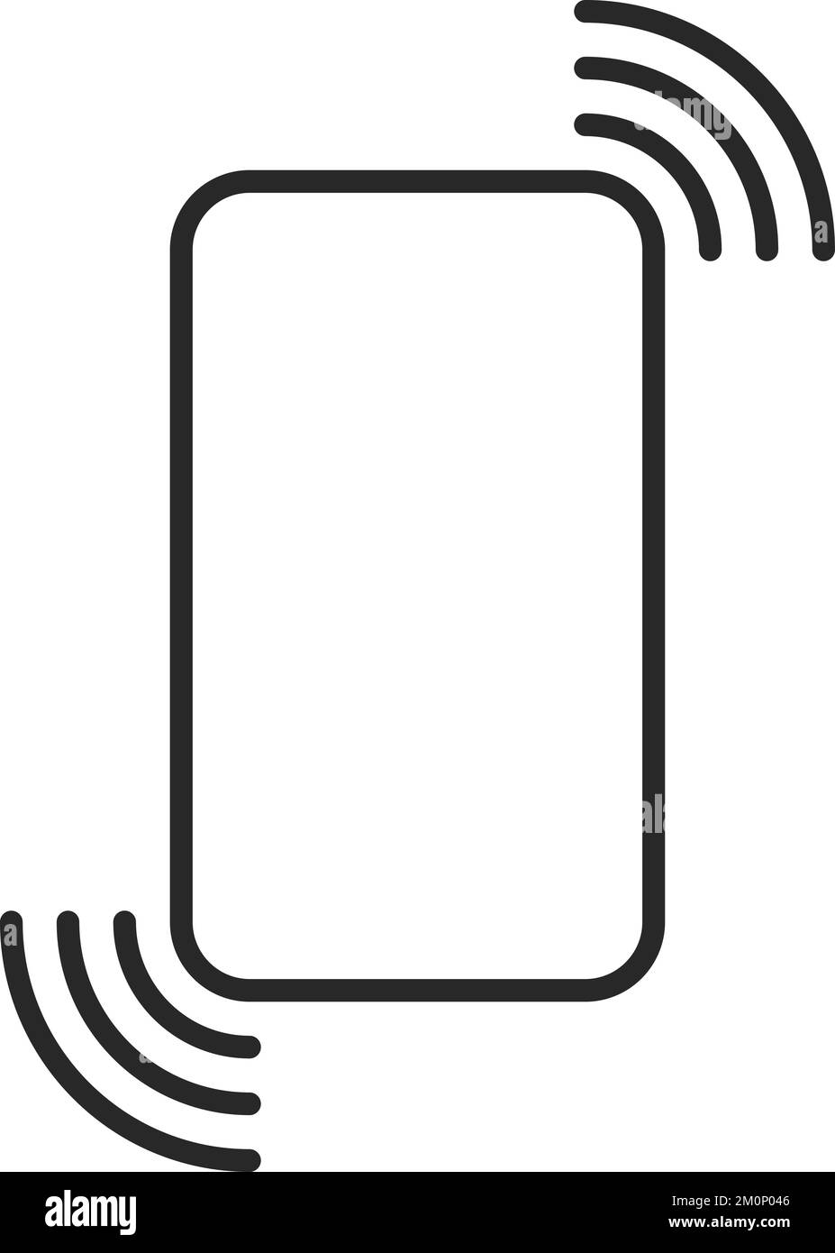 linear phone icon like call or vibration Stock Vector Image & Art - Alamy