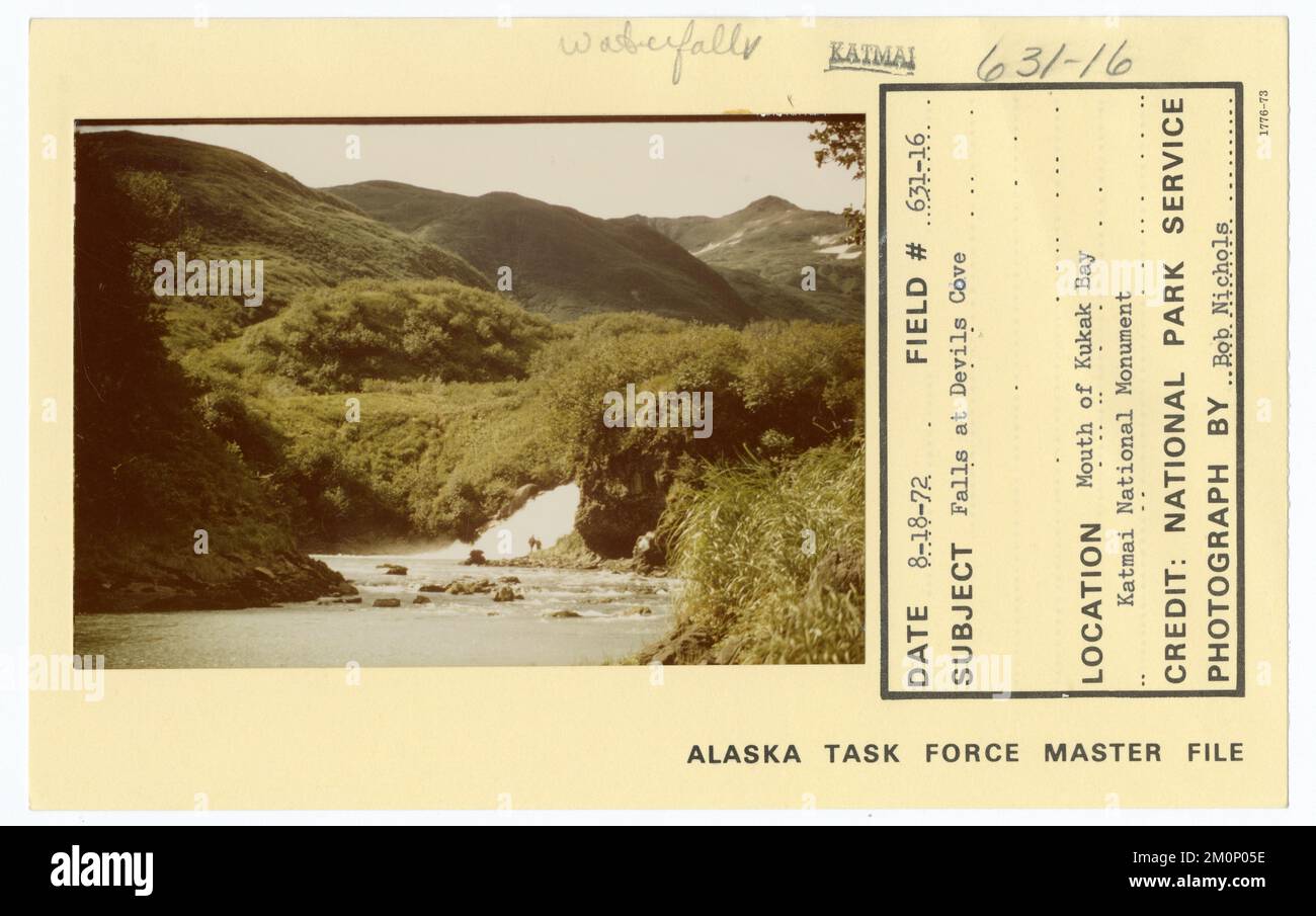 Falls at Devils Cove. Alaska Task Force Photographs Stock Photo - Alamy