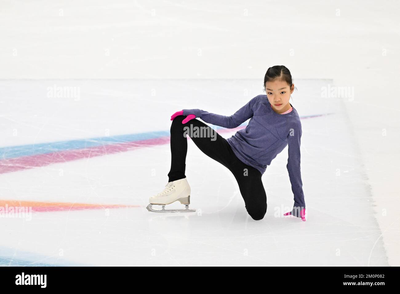 Minsol KWON (KOR), during Junior Women Practice, at the ISU Grand Prix ...
