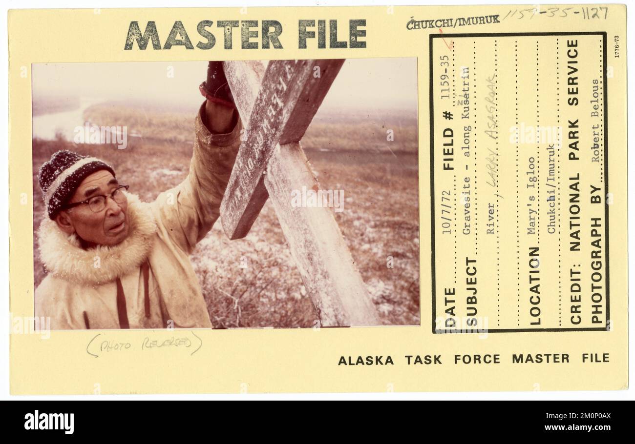 Gravesite - along Kuzitrin River, Larry Asagroak. Alaska Task Force ...