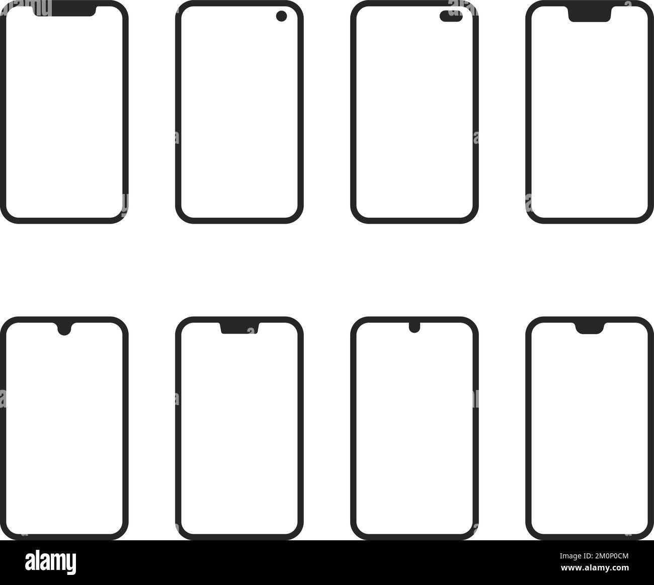 Group of smart phones Black and White Stock Photos & Images - Alamy