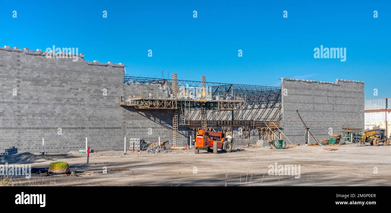 Horizontal shot of a retail development construction site Stock Photo ...