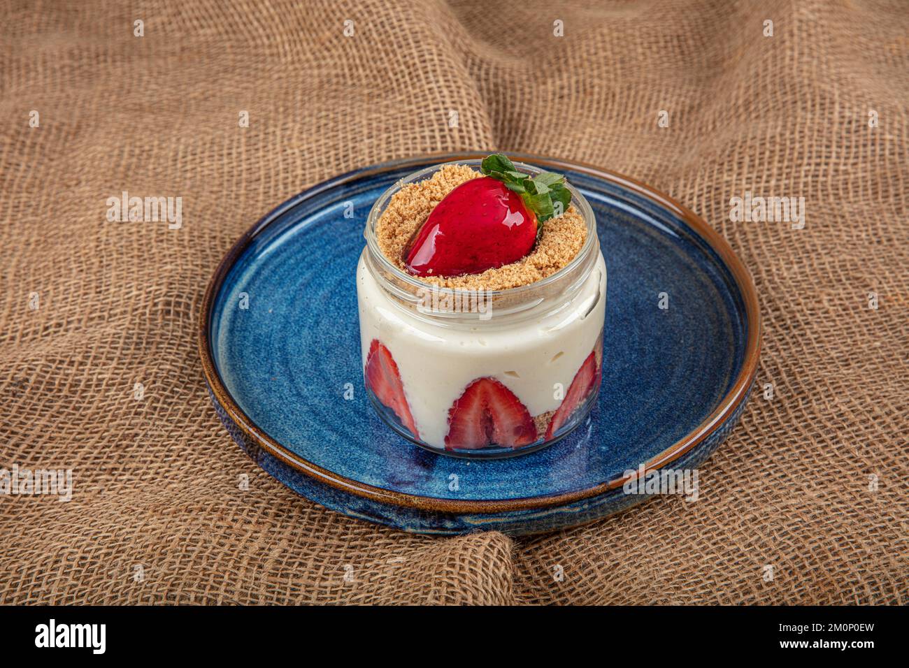 Strawberry magnolia dessert. Magnolia with strawberry and cream filling ...