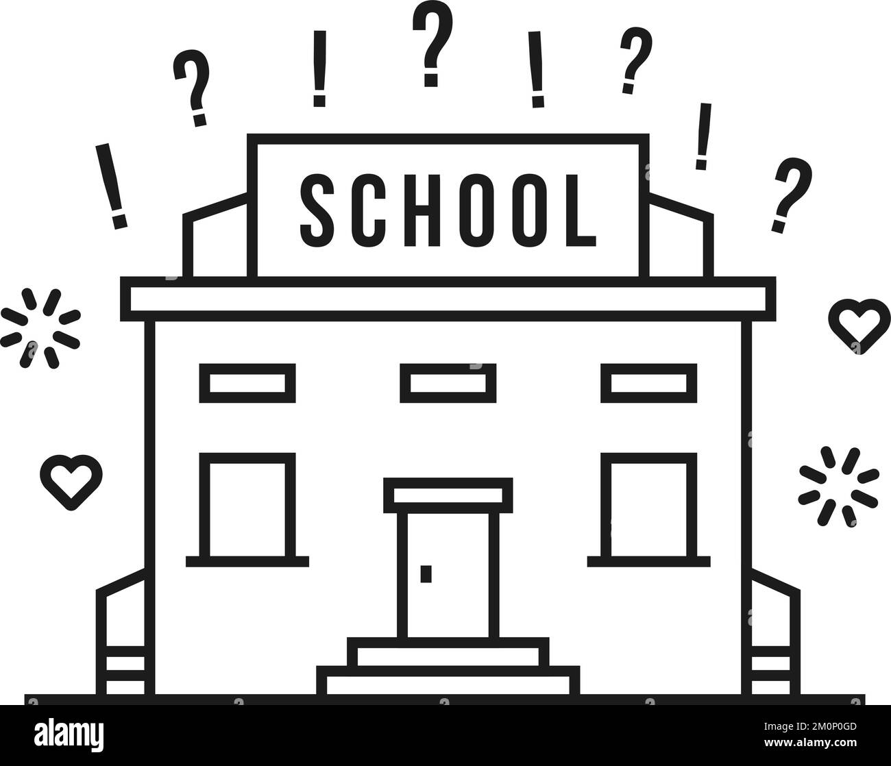 linear school building like education Stock Vector Image & Art - Alamy