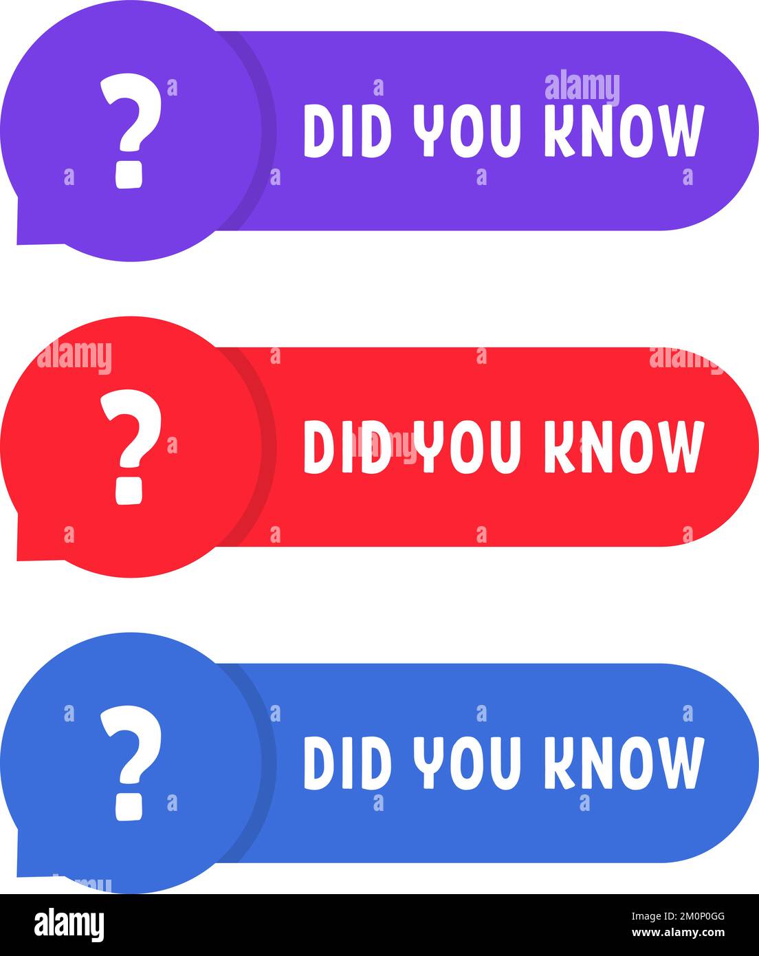 set of did you know colored sticker Stock Vector Image & Art - Alamy