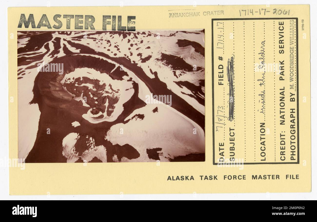 Inside the caldera. Alaska Task Force Photographs Stock Photo - Alamy