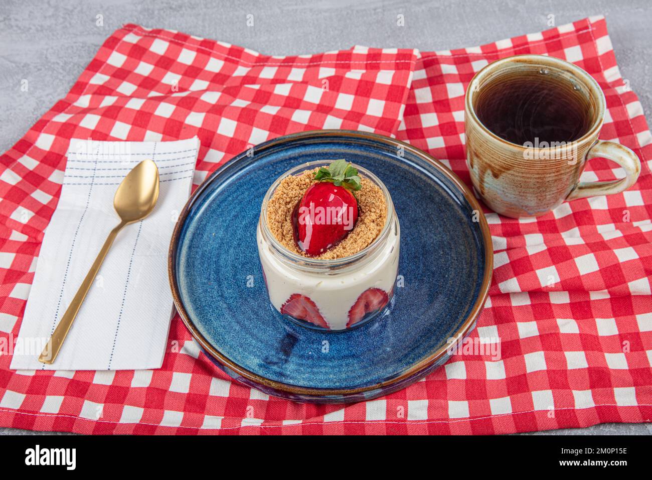 Strawberry magnolia dessert. Magnolia with strawberry and cream filling ...