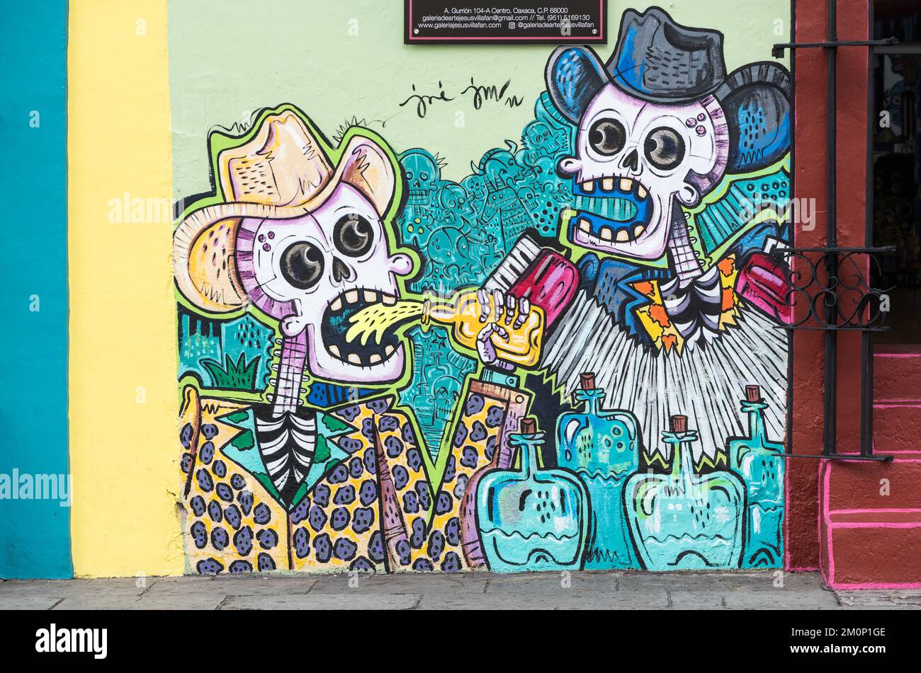 Advertising mural in Oaxaca, Mexico Stock Photo - Alamy