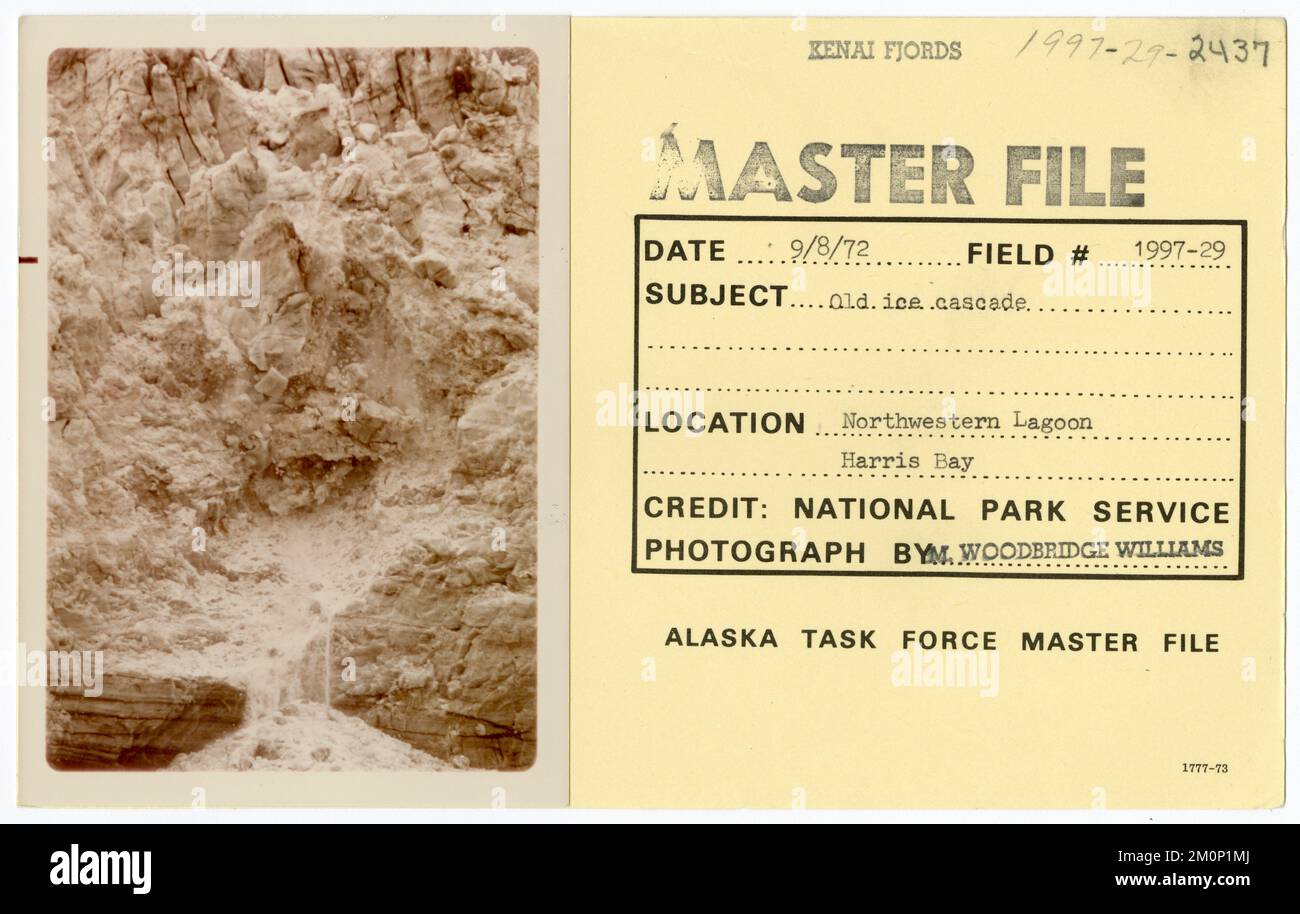 "Old ice" cascade. Alaska Task Force Photographs Stock Photo - Alamy