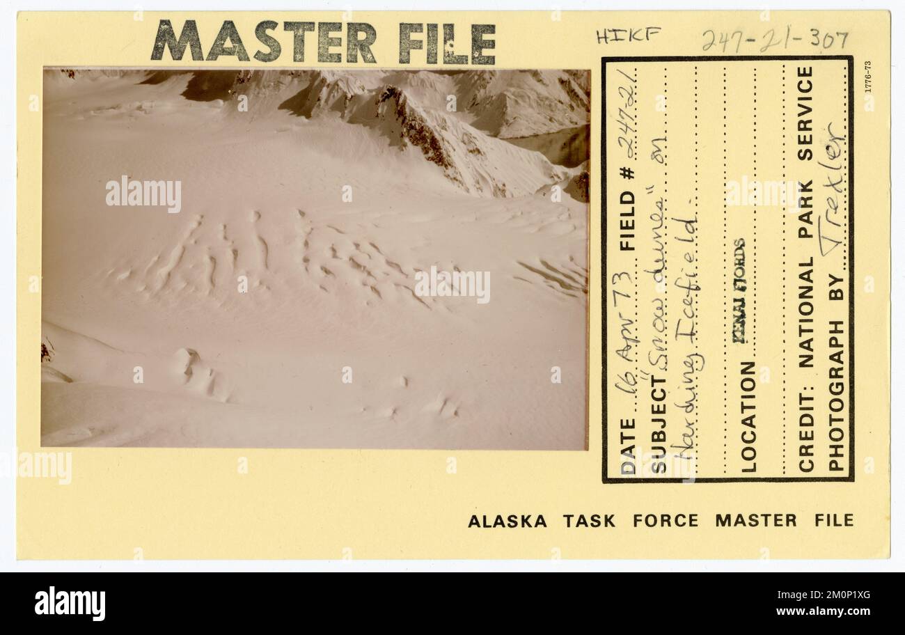 "Snow dunes" on Harding Icefield. Alaska Task Force Photographs Stock ...