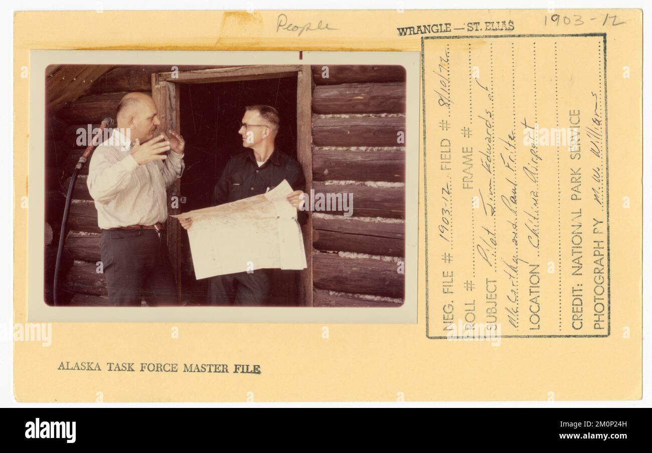 Pilot Jim Edwards of McCarthy and Paul Fritz. Alaska Task Force ...