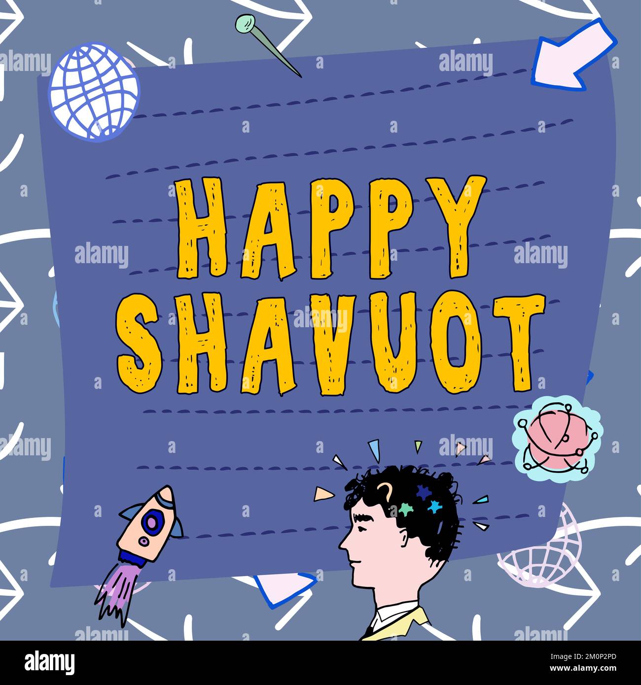 Text showing inspiration Happy Shavuot. Business overview Jewish ...