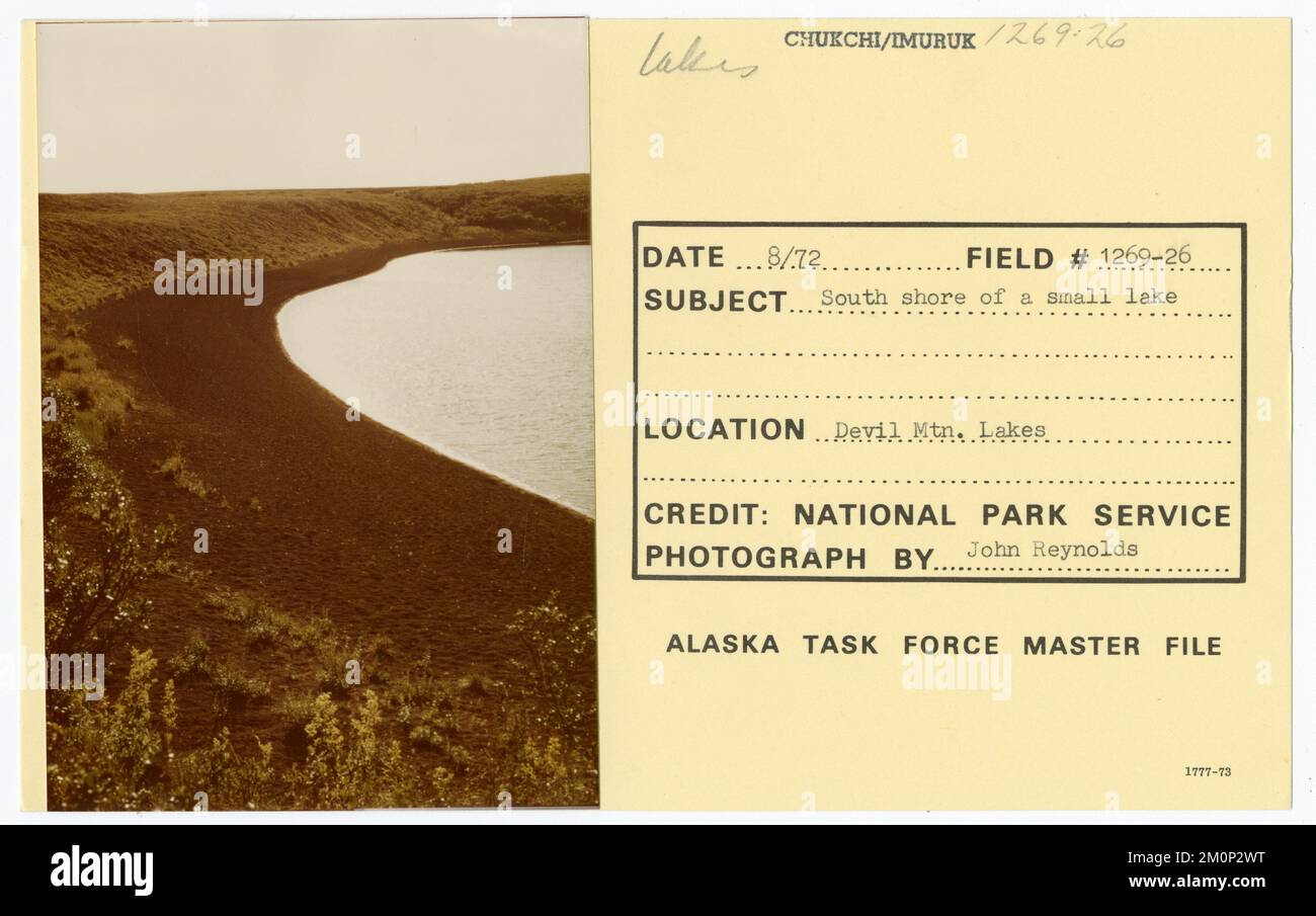 South shore of a small lake. Alaska Task Force Photographs Stock Photo ...