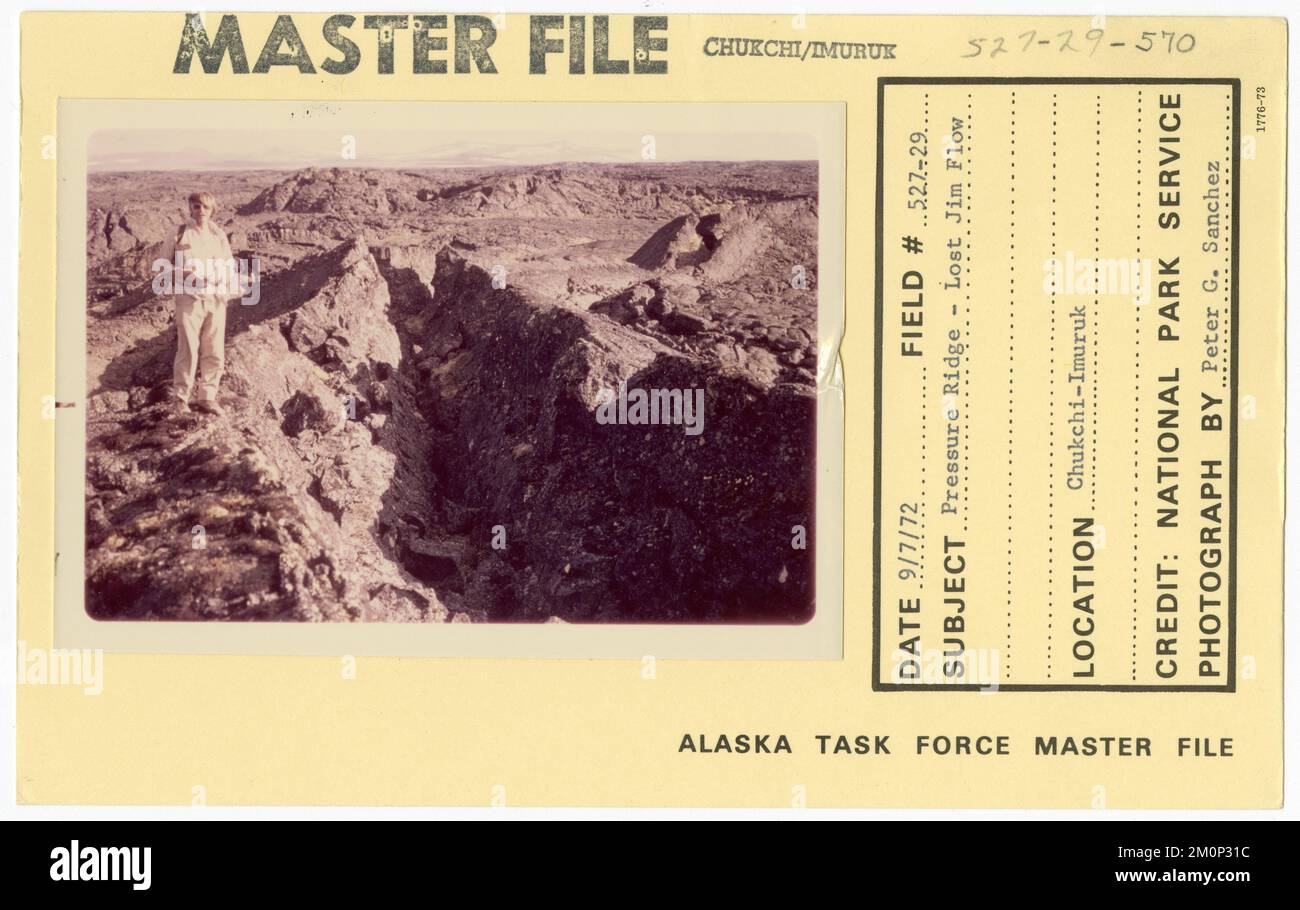 Pressure ridge Lost Jim Lava Flow. Alaska Task Force Photographs Stock ...