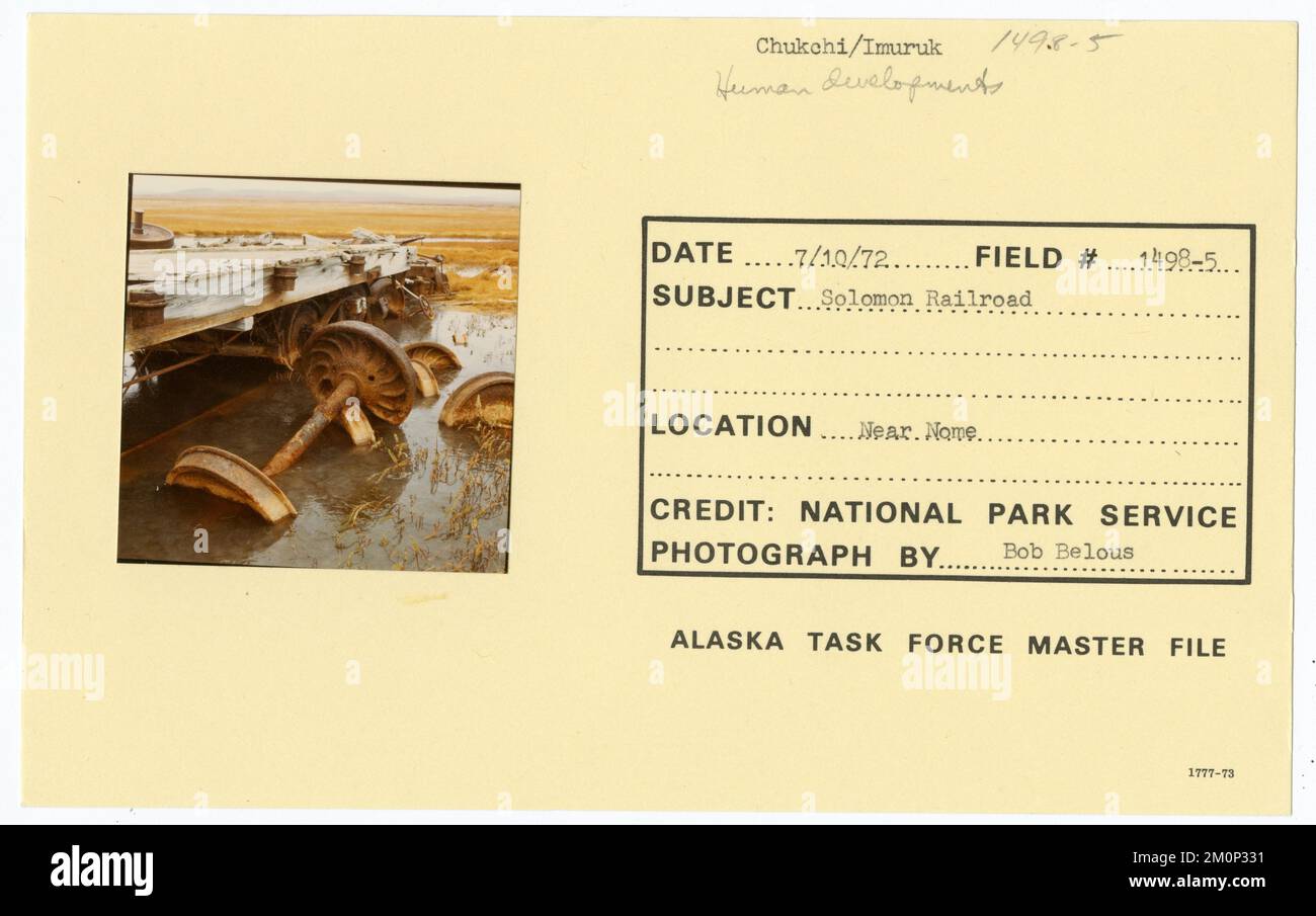 Solomon Railroad. Alaska Task Force Photographs Stock Photo - Alamy