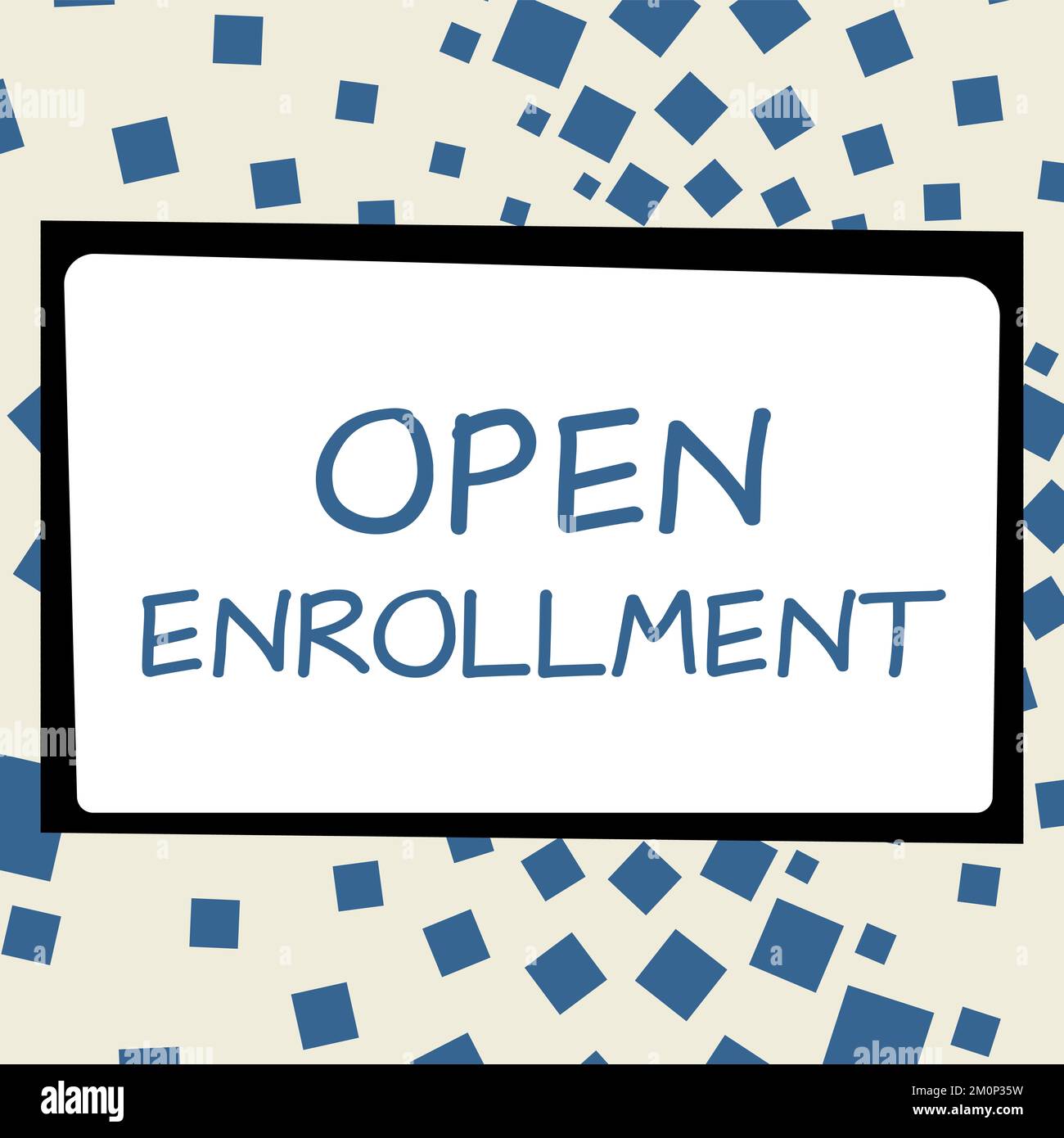 Text sign showing Open Enrollment. Conceptual photo The yearly period ...