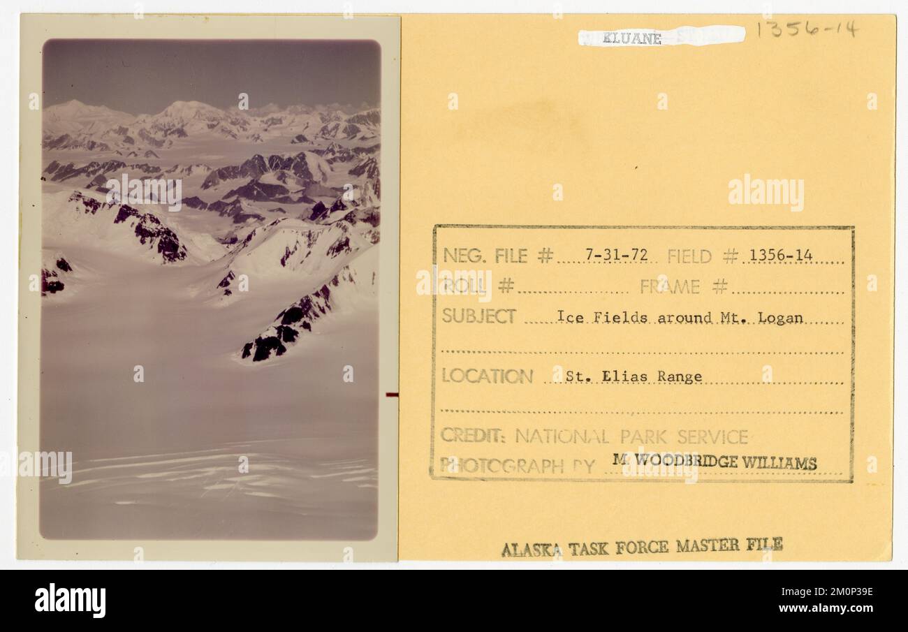 Icefields around Mount Logan. Alaska Task Force Photographs Stock Photo ...