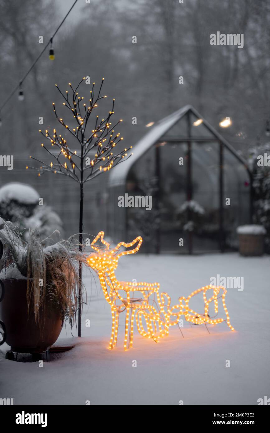 Greenhouse in winter snowy garden hi-res stock photography and images ...