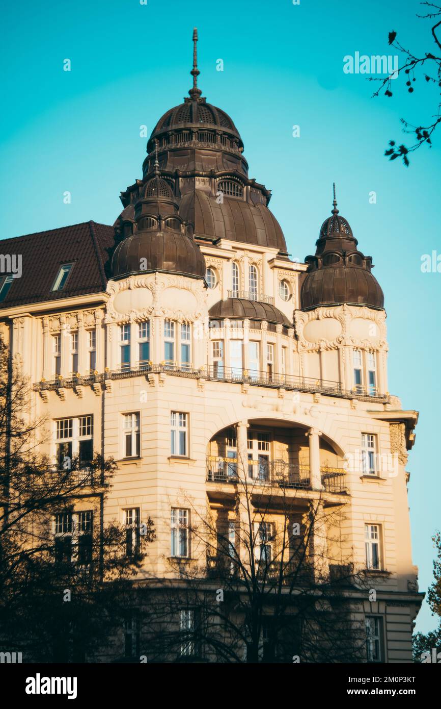 A beautiful view of an old building in Kurfurstendamm street, Berlin ...