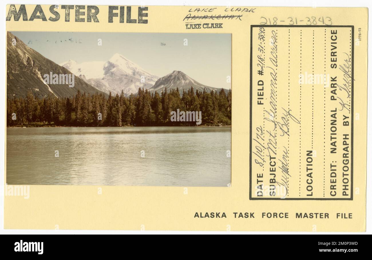 Mount Iliamna across Tuxedni Bay. Alaska Task Force Photographs Stock ...