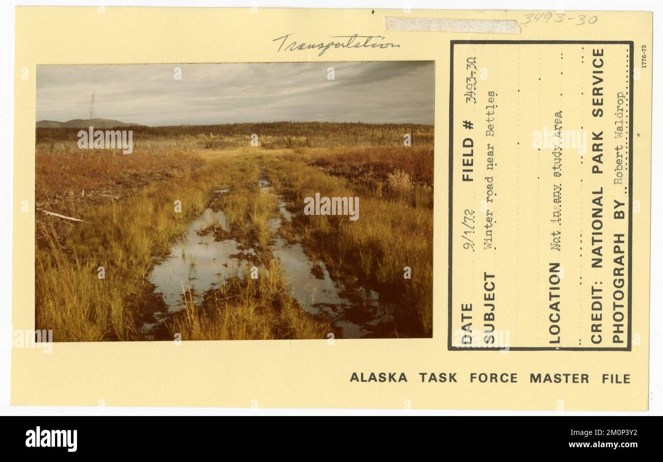 Winter road near Bettles. Alaska Task Force Photographs Stock Photo - Alamy