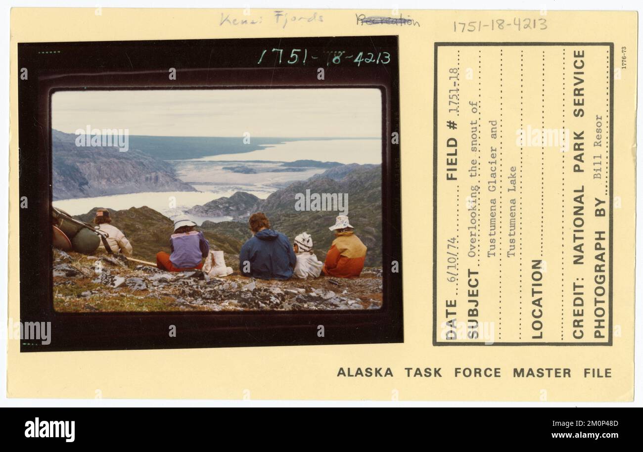 Overlooking the snout of Tustumena Glacier and Tustumena Lake. Alaska ...