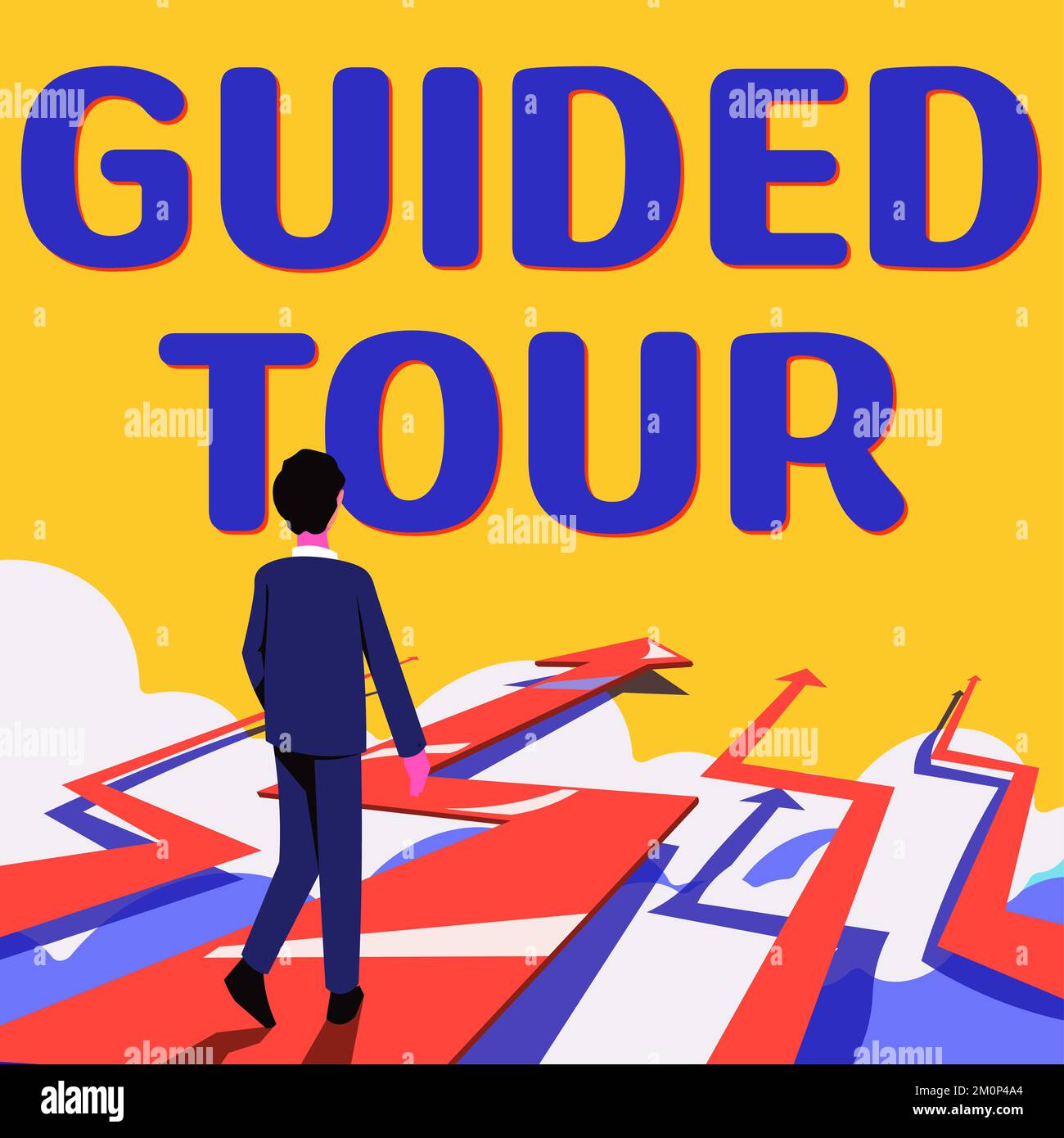 Writing displaying text Guided Tour. Word for advice or information ...