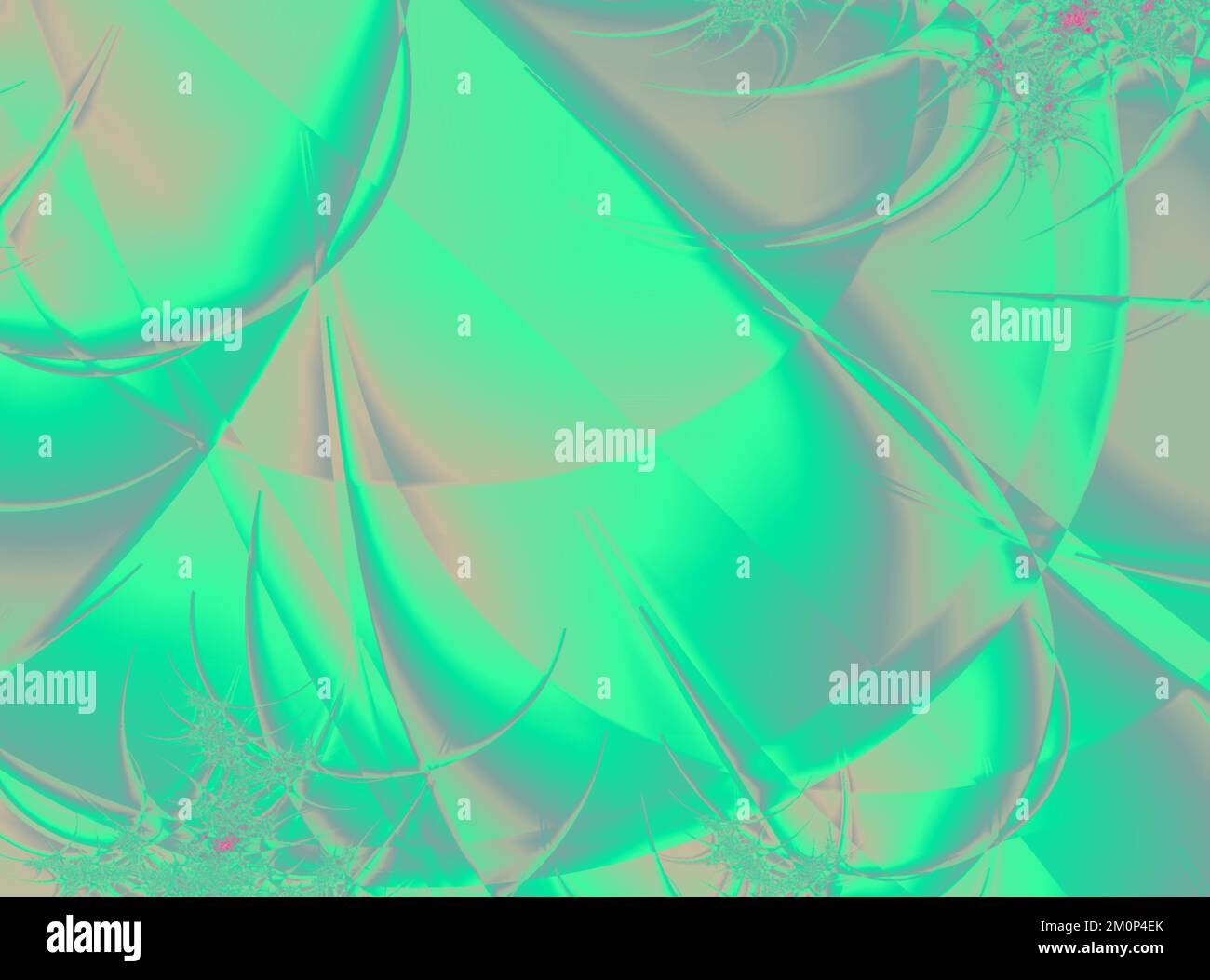 green abstract line drawing, floral decorative illustration, graphic ...