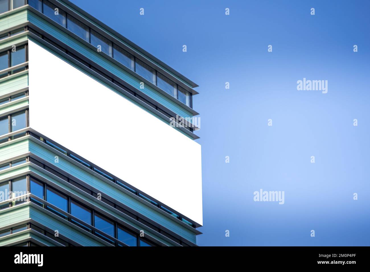 Mock up. Horizontal blank billboard outdoors, outdoor advertising on ...