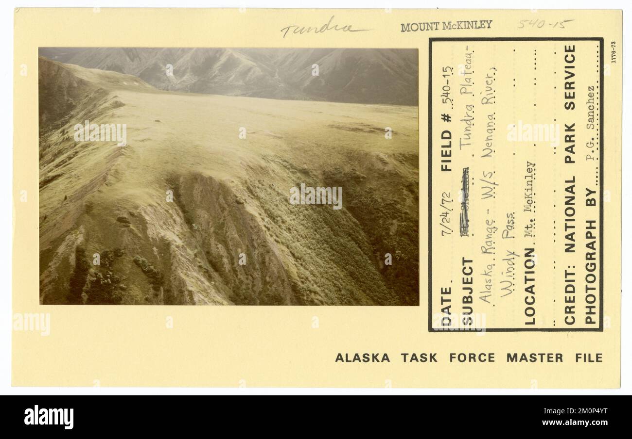 Tundra plateau - Alaska Range - W/S Nenana River, Windy Pass. Alaska ...