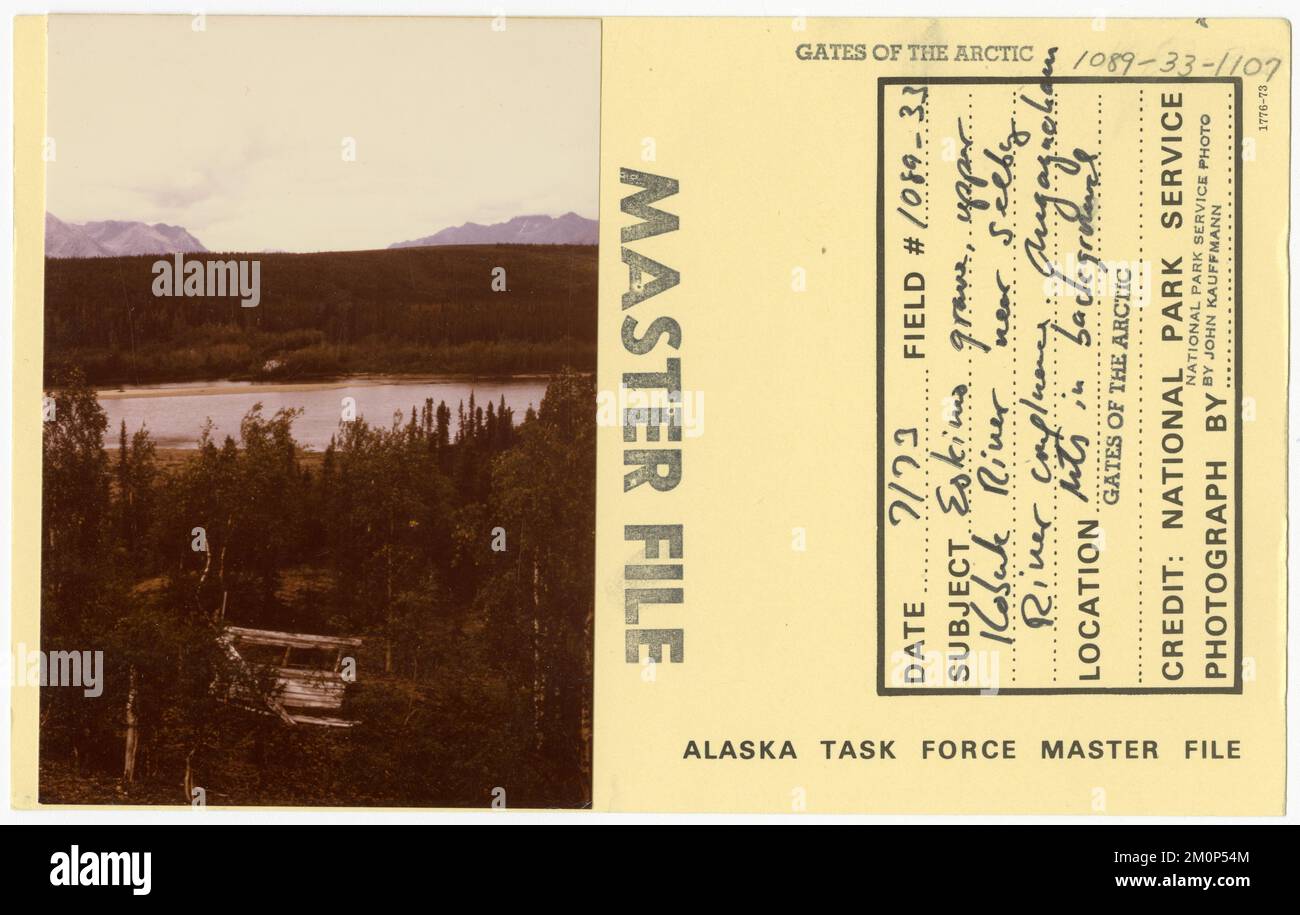 Eskimo grave, upper Kobuk River near Selby River confluence. Angayucham ...