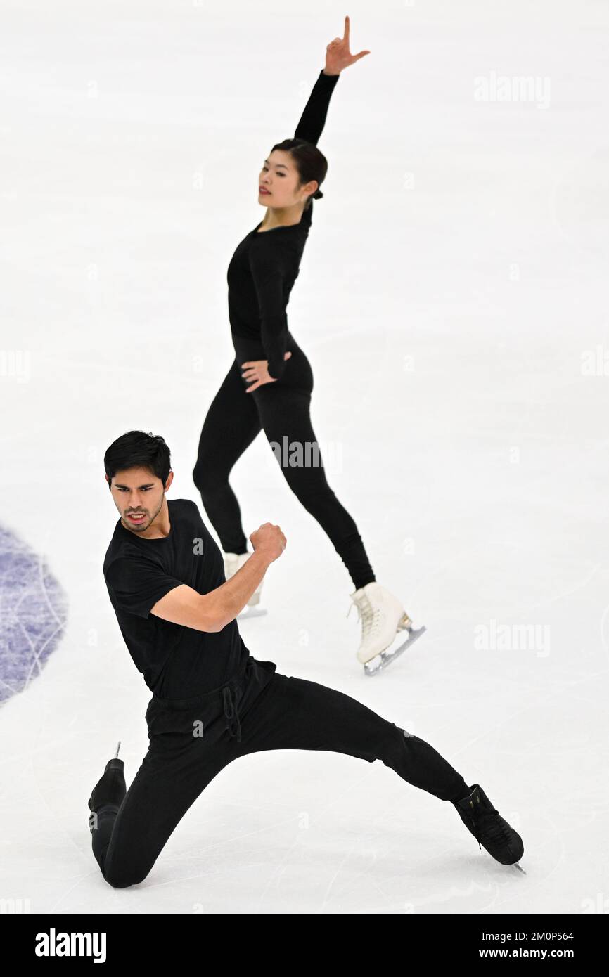 Emily CHAN & Spencer Akira HOWE (USA), during Senior Pairs Practice, at ...